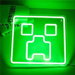 Urban Outfitters | Wall Decor | Neon Led Minecraft Creeper Wall Sign ...